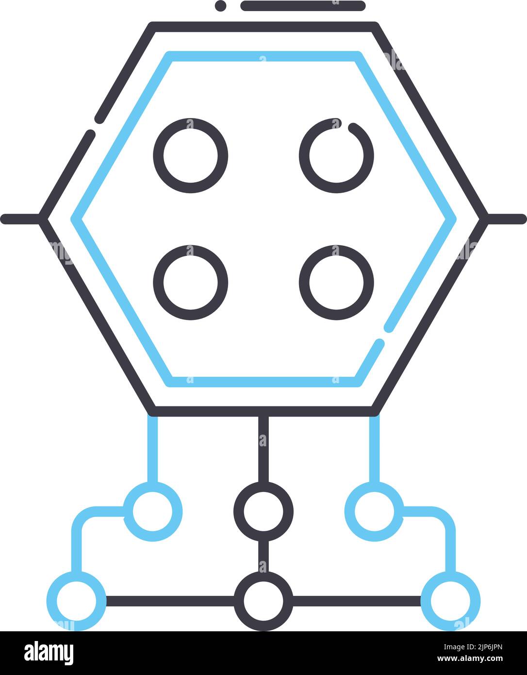 Content Management Line Icon Outline Symbol Vector Illustration