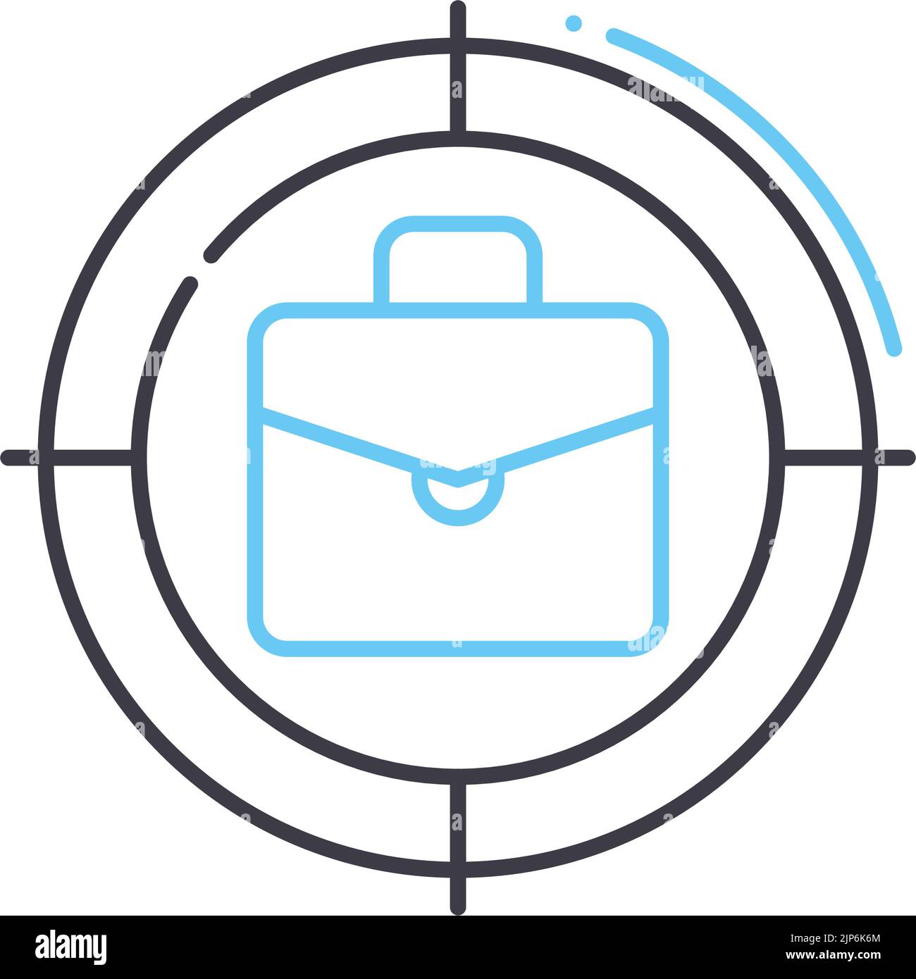 business focused line icon, outline symbol, vector illustration ...