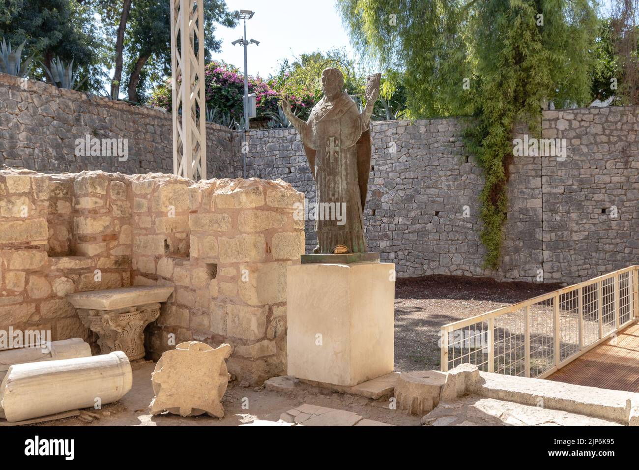 View of the frescoes inside Saint Nicholas (Santa Claus) Church in ...
