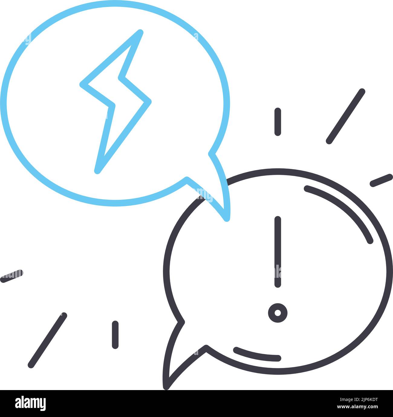 dispute line icon, outline symbol, vector illustration, concept sign ...