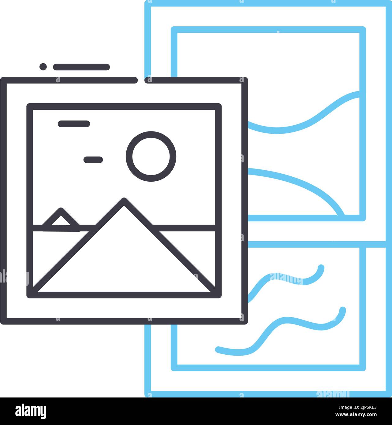 collage line icon, outline symbol, vector illustration, concept sign ...