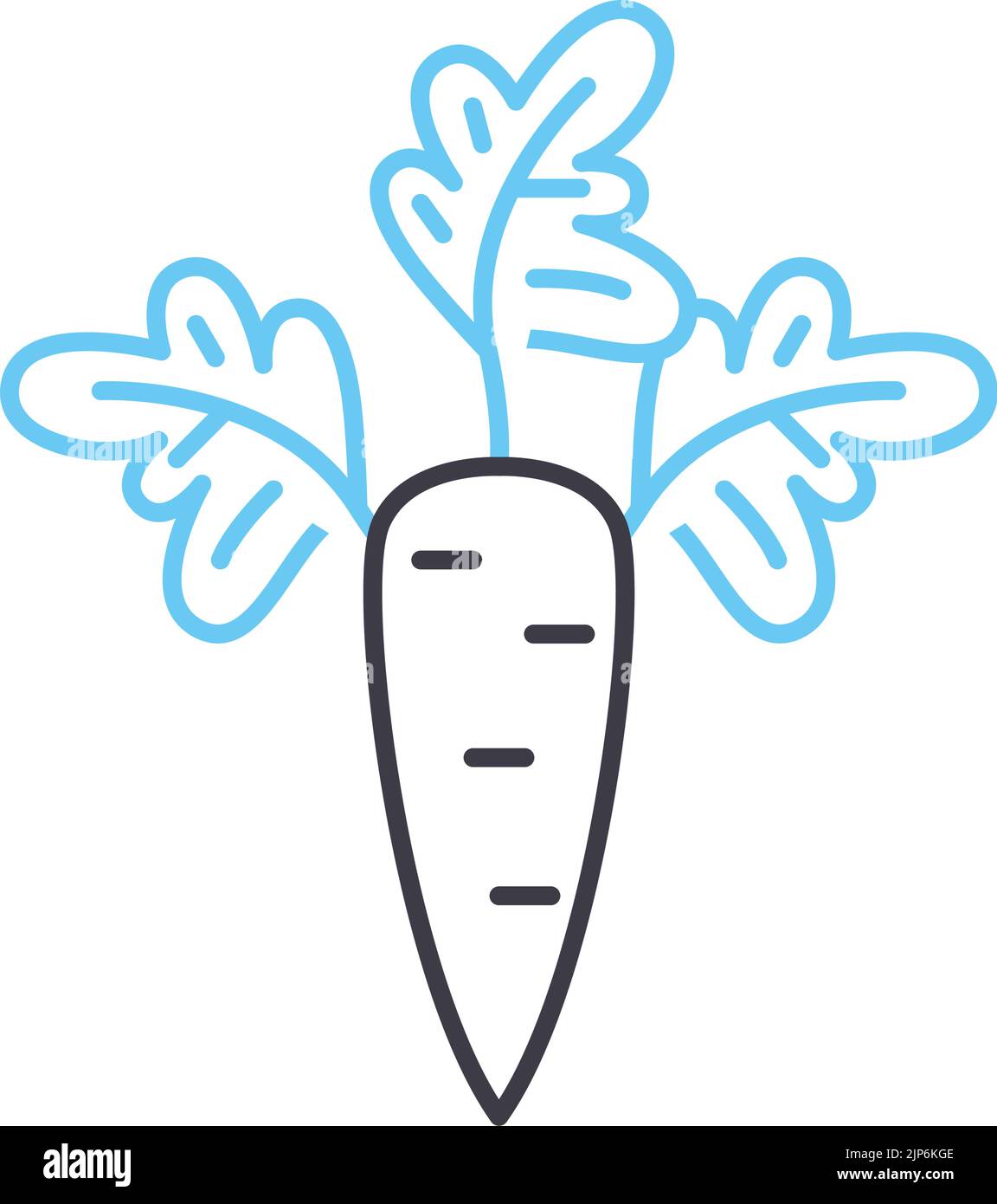 carrot line icon, outline symbol, vector illustration, concept sign ...