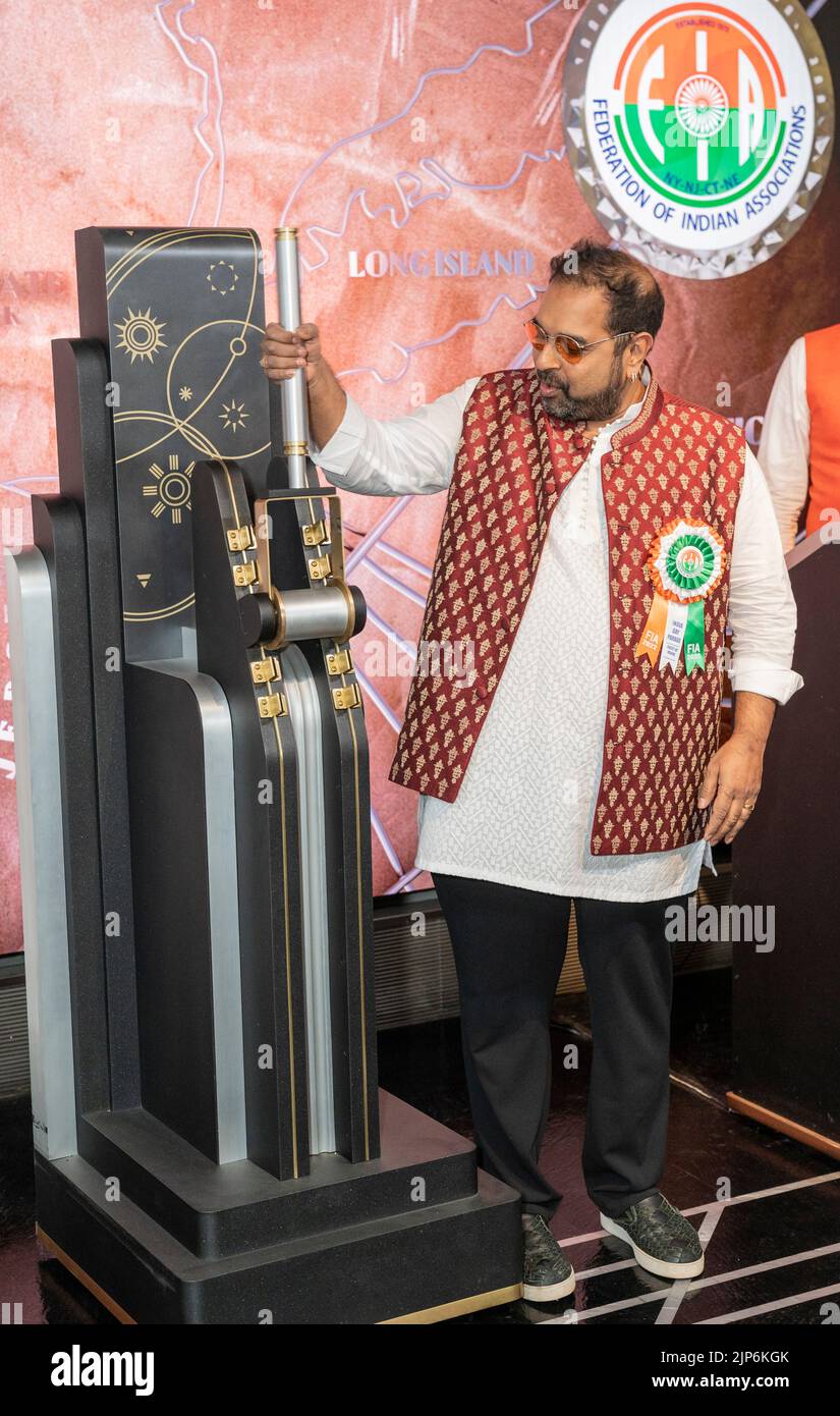New York, NY - August 15, 2022: Shankar Mahadevan, singer and composer ...