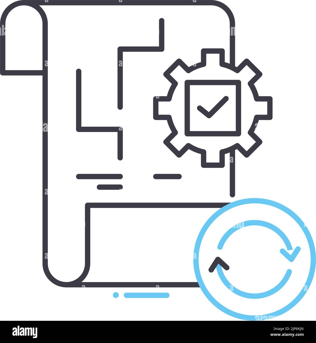 execution line icon, outline symbol, vector illustration, concept sign ... execution line icon, outline symbol, vector illustration, concept sign ...