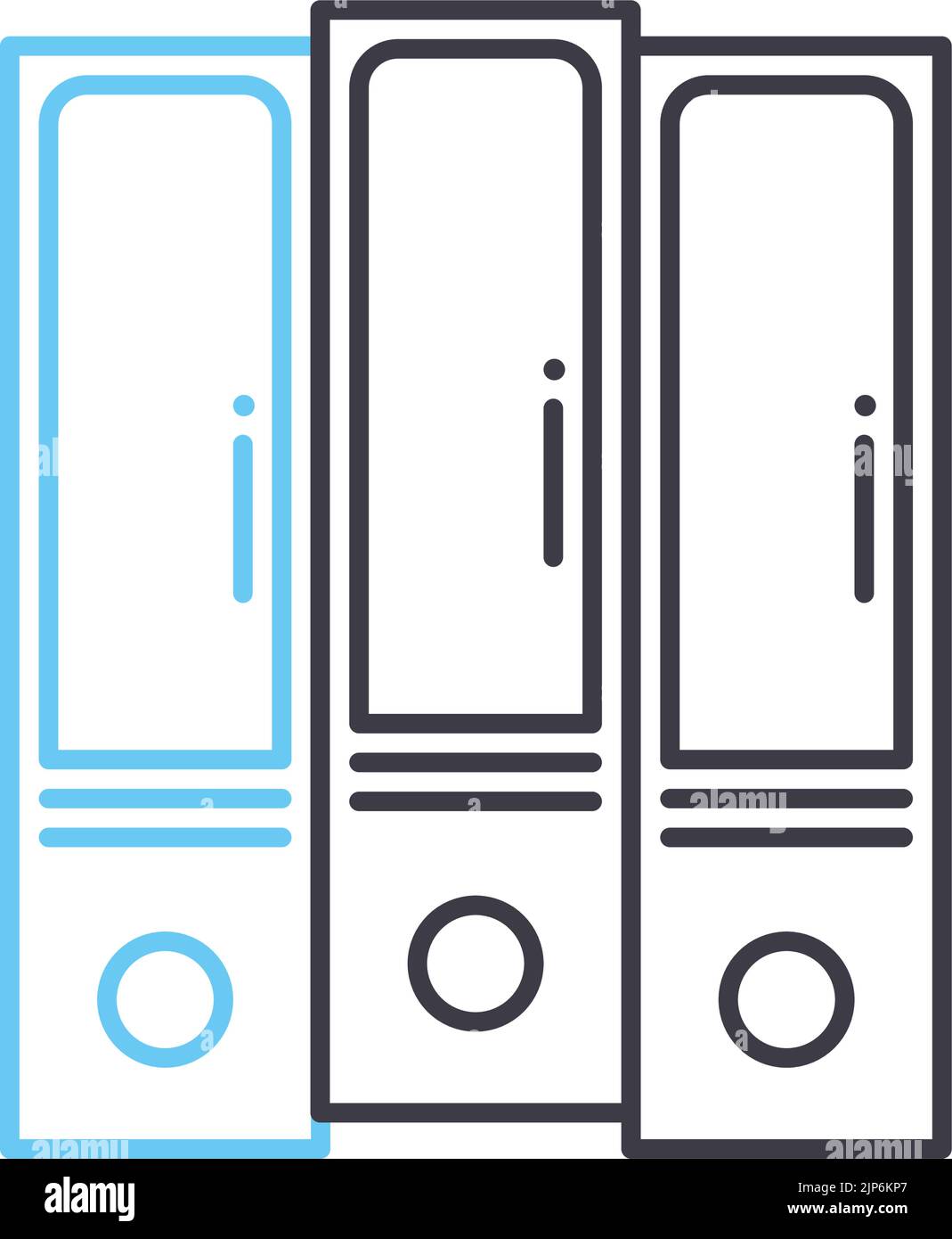 files and folders line icon, outline symbol, vector illustration ... files and folders line icon, outline symbol, vector illustration ...