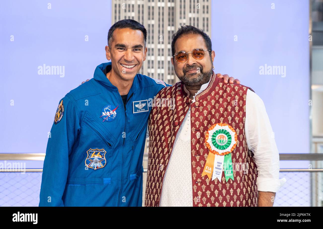 New York, NY - August 15, 2022: Astronaut Raja Chari joined Shankar ...