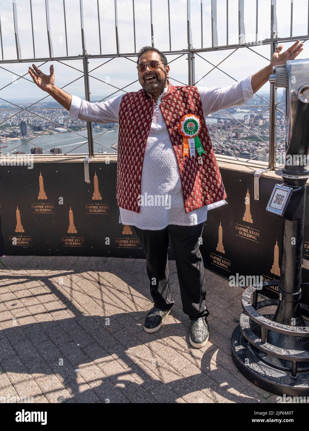 New York, NY - August 15, 2022: Shankar Mahadevan, singer and composer ...