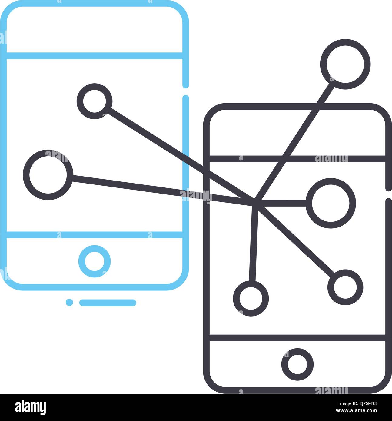 Connection Line Icon Outline Symbol Vector Illustration Concept Sign Stock Vector Image And Art