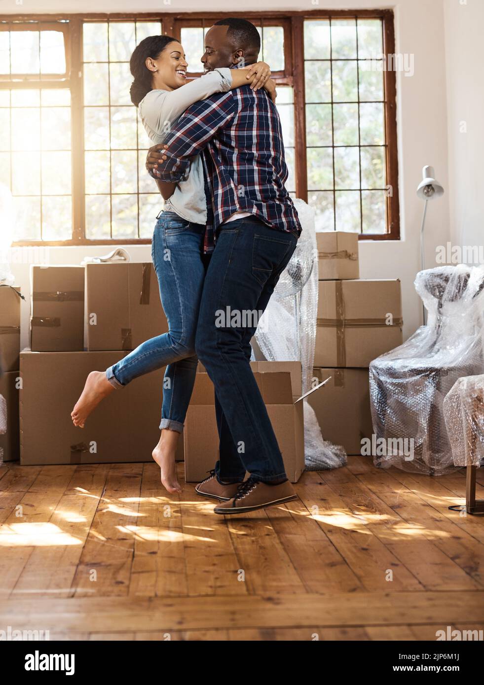 The wait was worth this milestone. a young couple celebrating the move ...