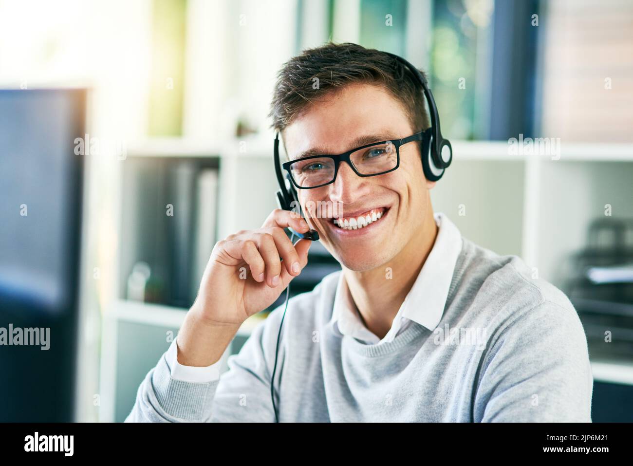 I might have just the solution for you. Portrait of a young call center ...