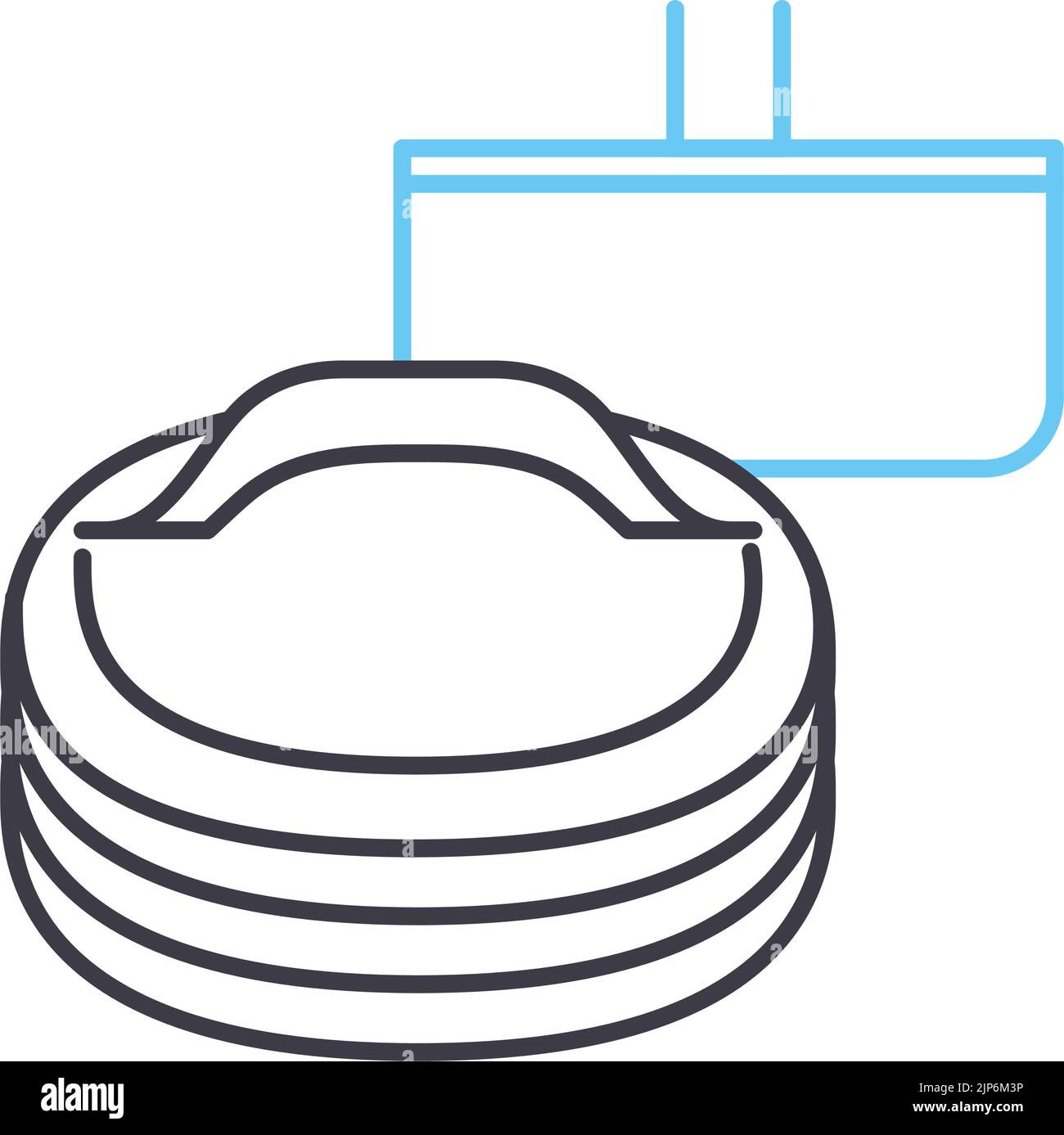 curling line icon, outline symbol, vector illustration, concept sign ...