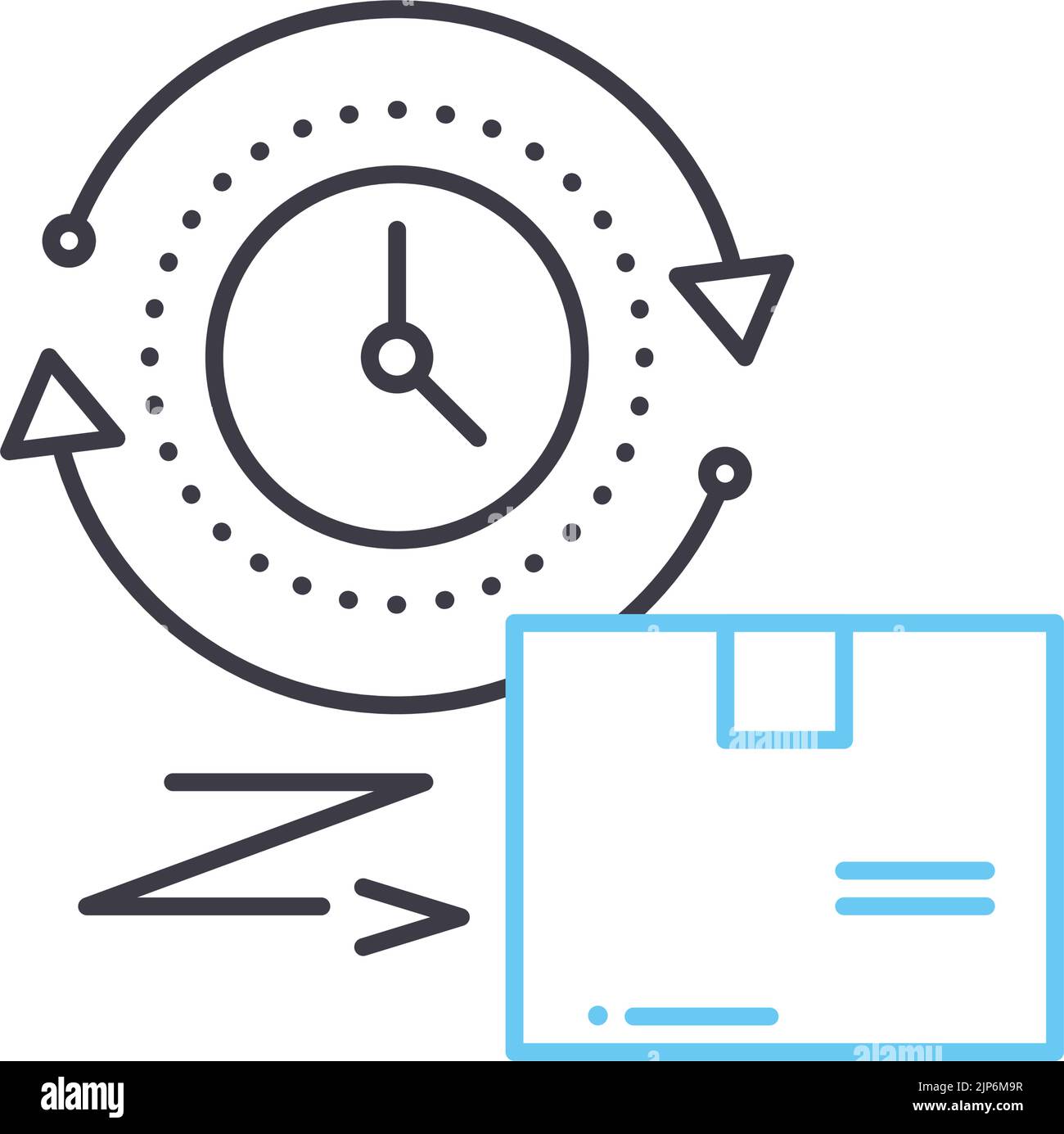 express delivery line icon, outline symbol, vector illustration ...