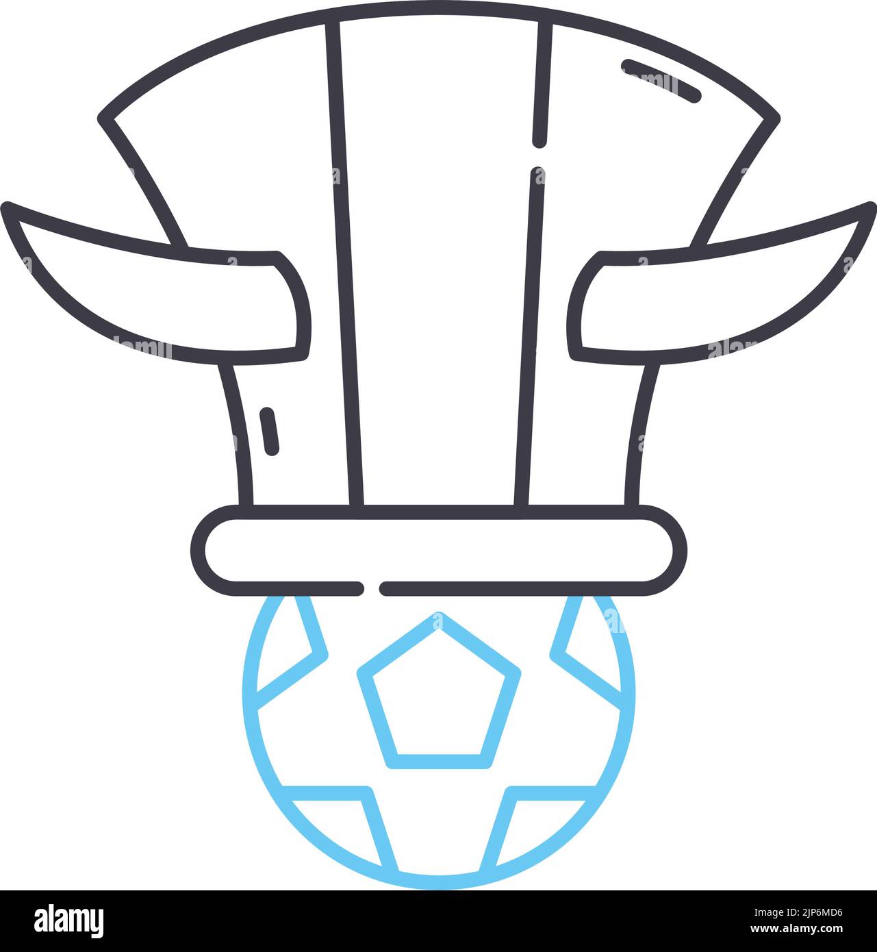 fan atributes line icon, outline symbol, vector illustration, concept ...