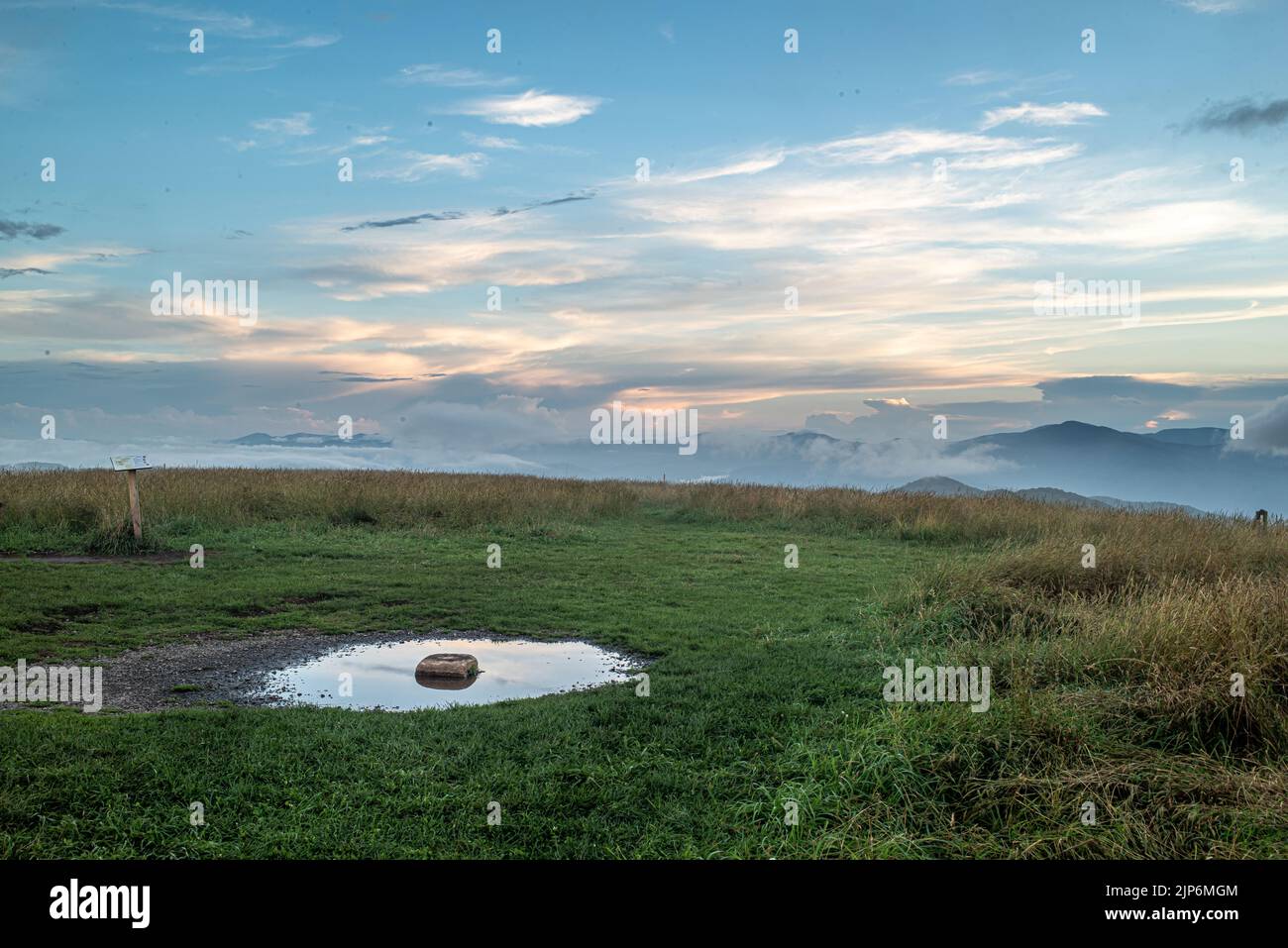 Sunset scene on max patch bald in NC Stock Photo - Alamy
