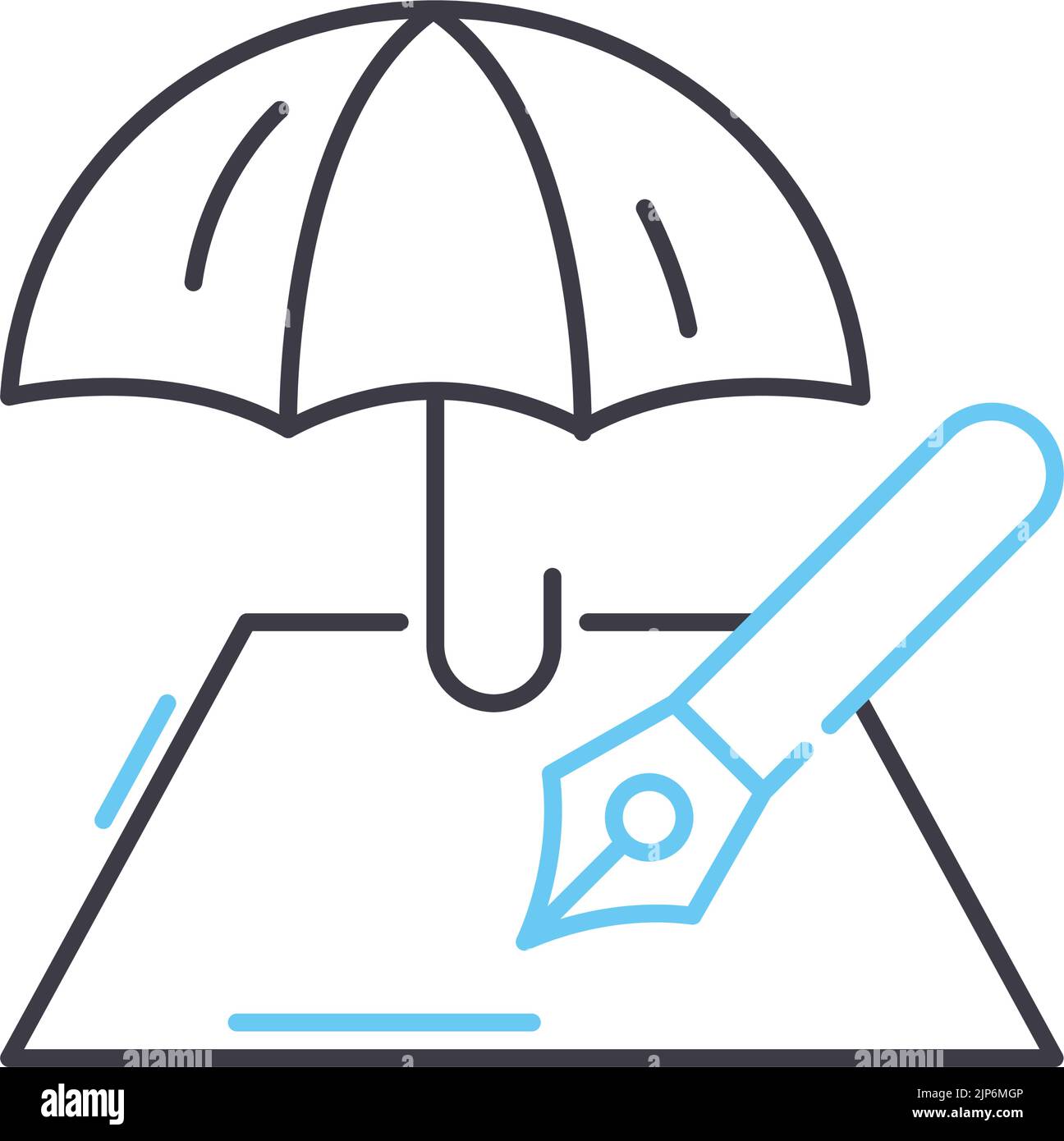 claim line icon, outline symbol, vector illustration, concept sign ...