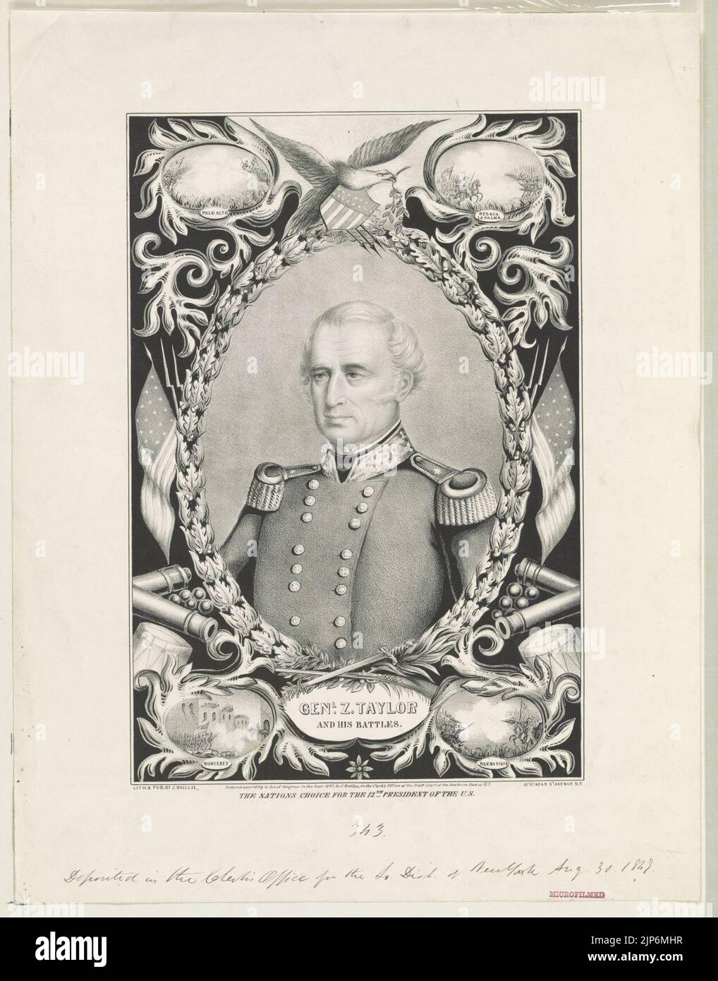 The nation's choice for the 12th President of the U.S. Genl. Z. Taylor ...