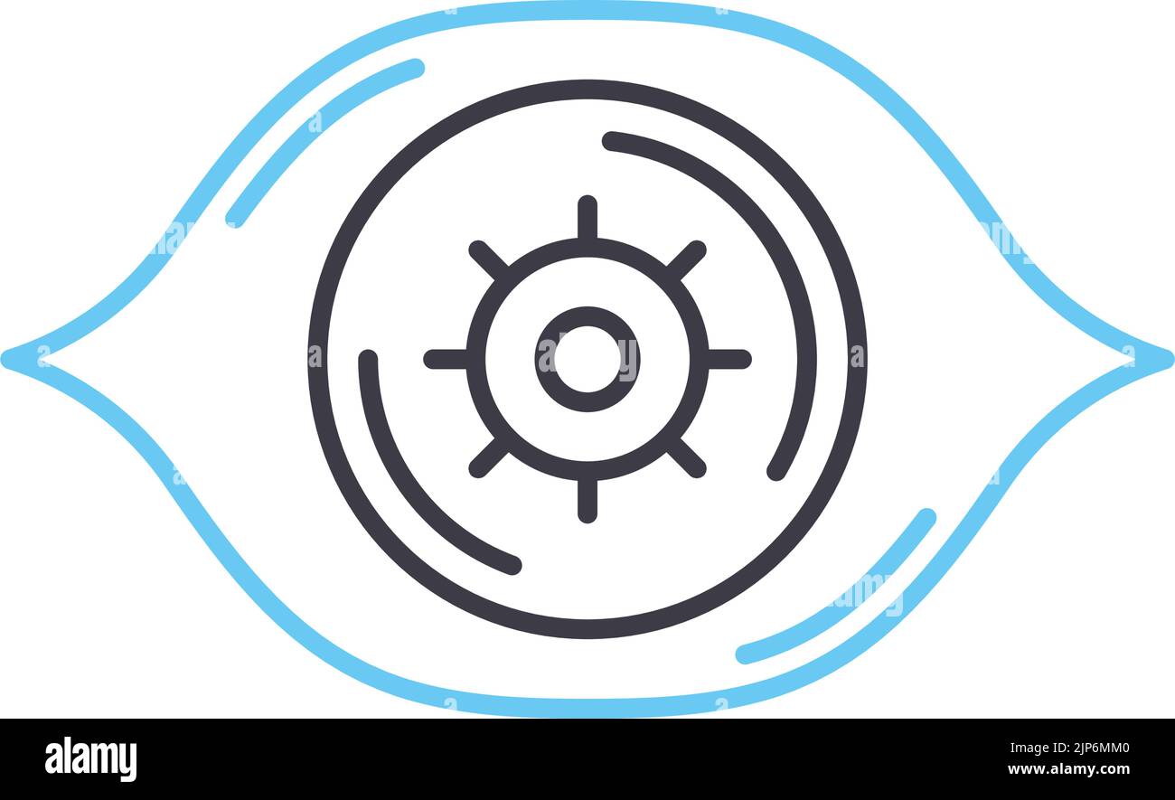 eye line icon, outline symbol, vector illustration, concept sign Stock ...