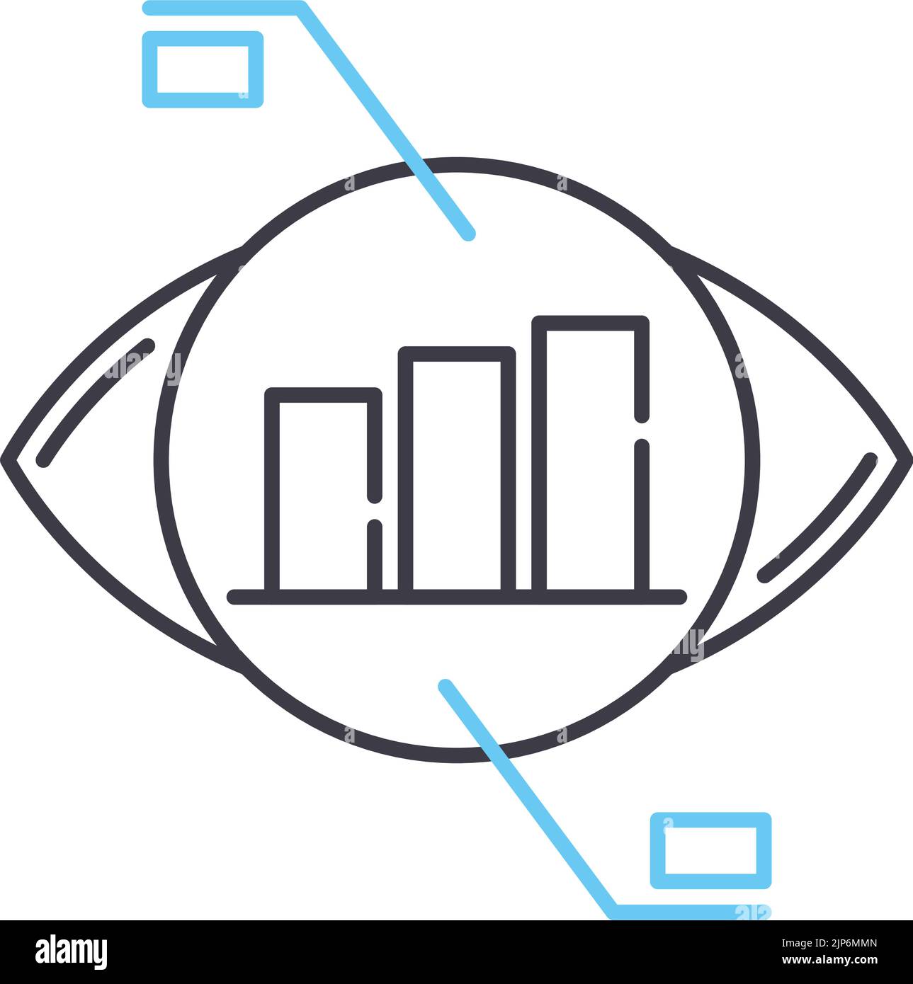 company vision line icon, outline symbol, vector illustration, concept ... company vision line icon, outline symbol, vector illustration, concept ...