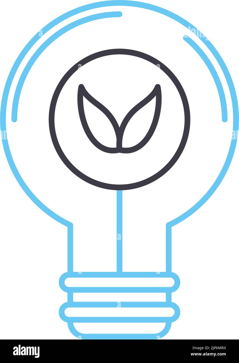 energy saving line icon, outline symbol, vector illustration, concept ...