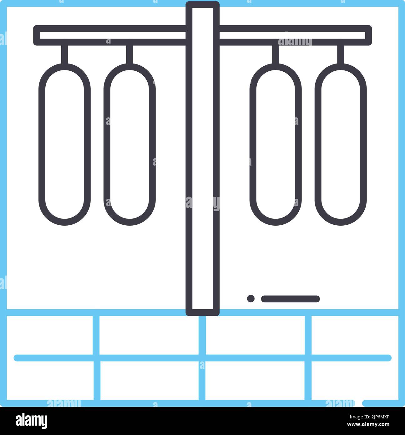 electric heater line icon, outline symbol, vector illustration, concept ...
