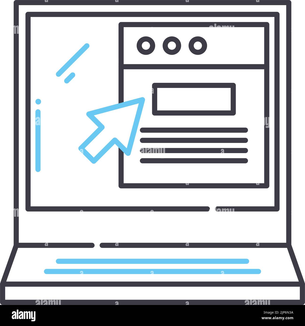 digital banner line icon, outline symbol, vector illustration, concept ...