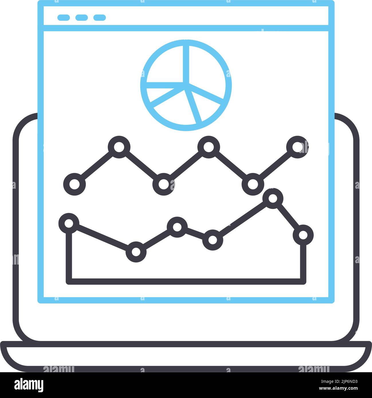 dashboard report line icon, outline symbol, vector illustration, concept sign Stock Vector Image ...