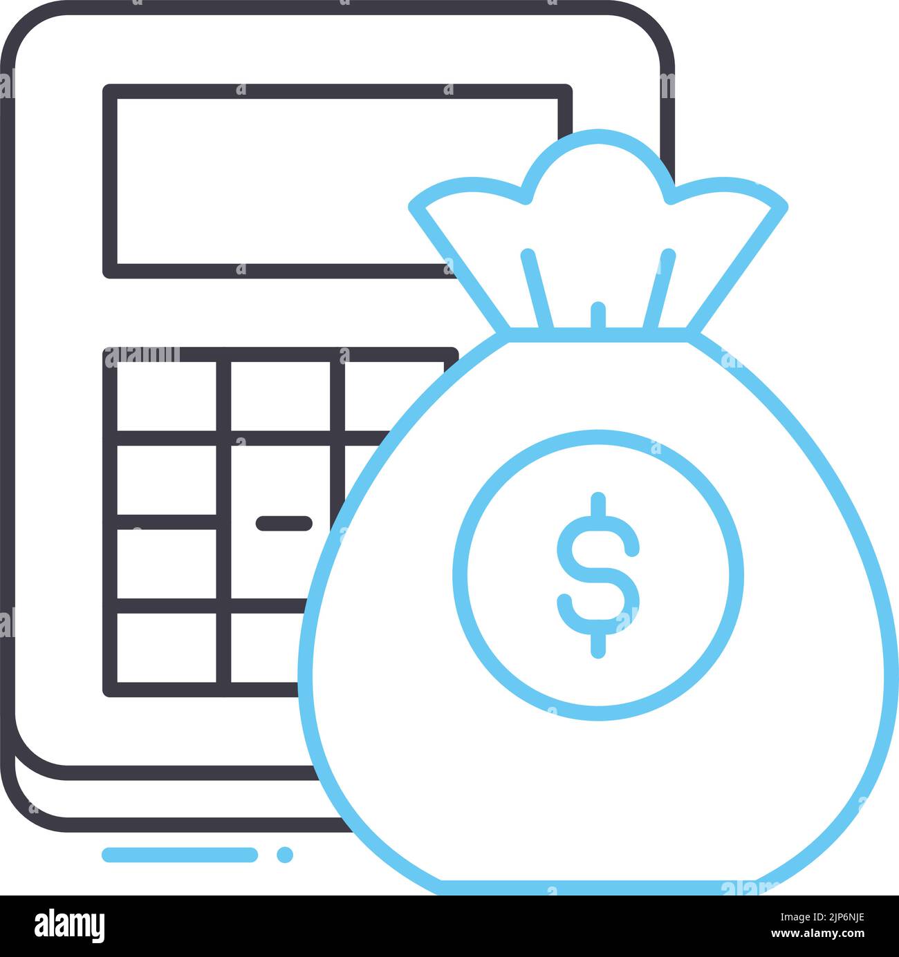 costing line icon, outline symbol, vector illustration, concept sign ...