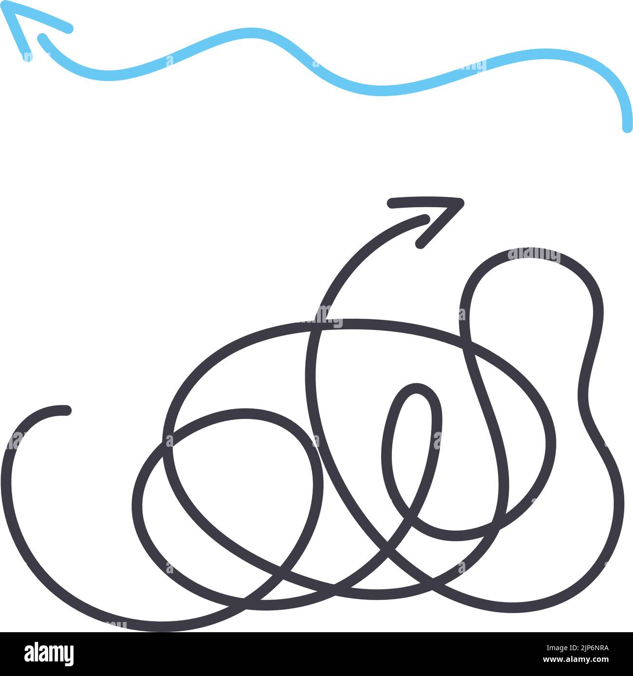 complexity line icon, outline symbol, vector illustration, concept sign ...