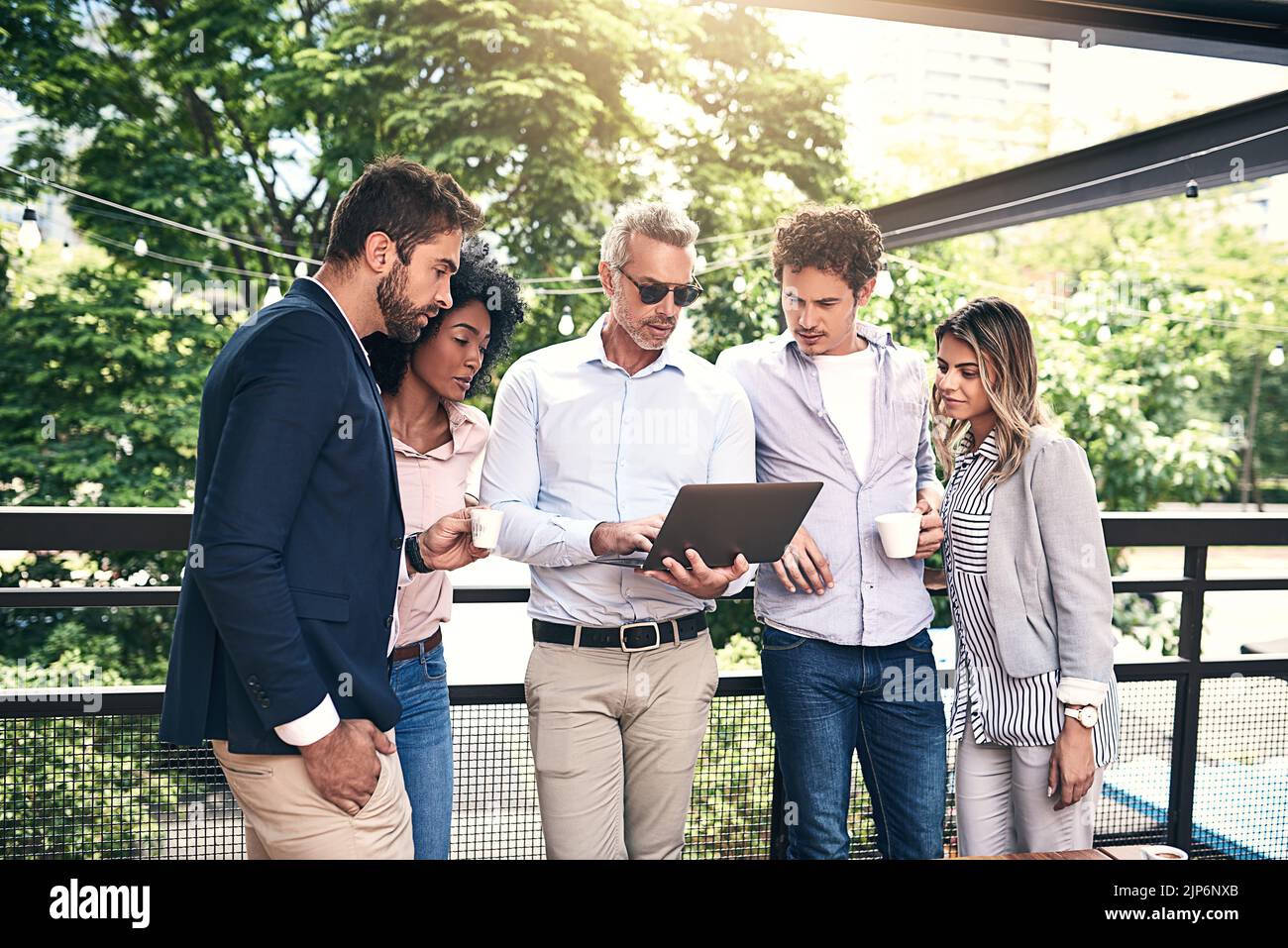 People Working Together Outside