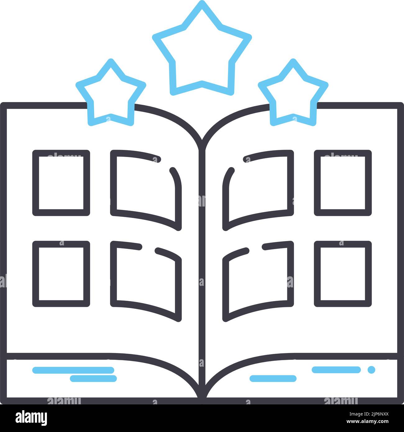 favourite book line icon, outline symbol, vector illustration, concept ...