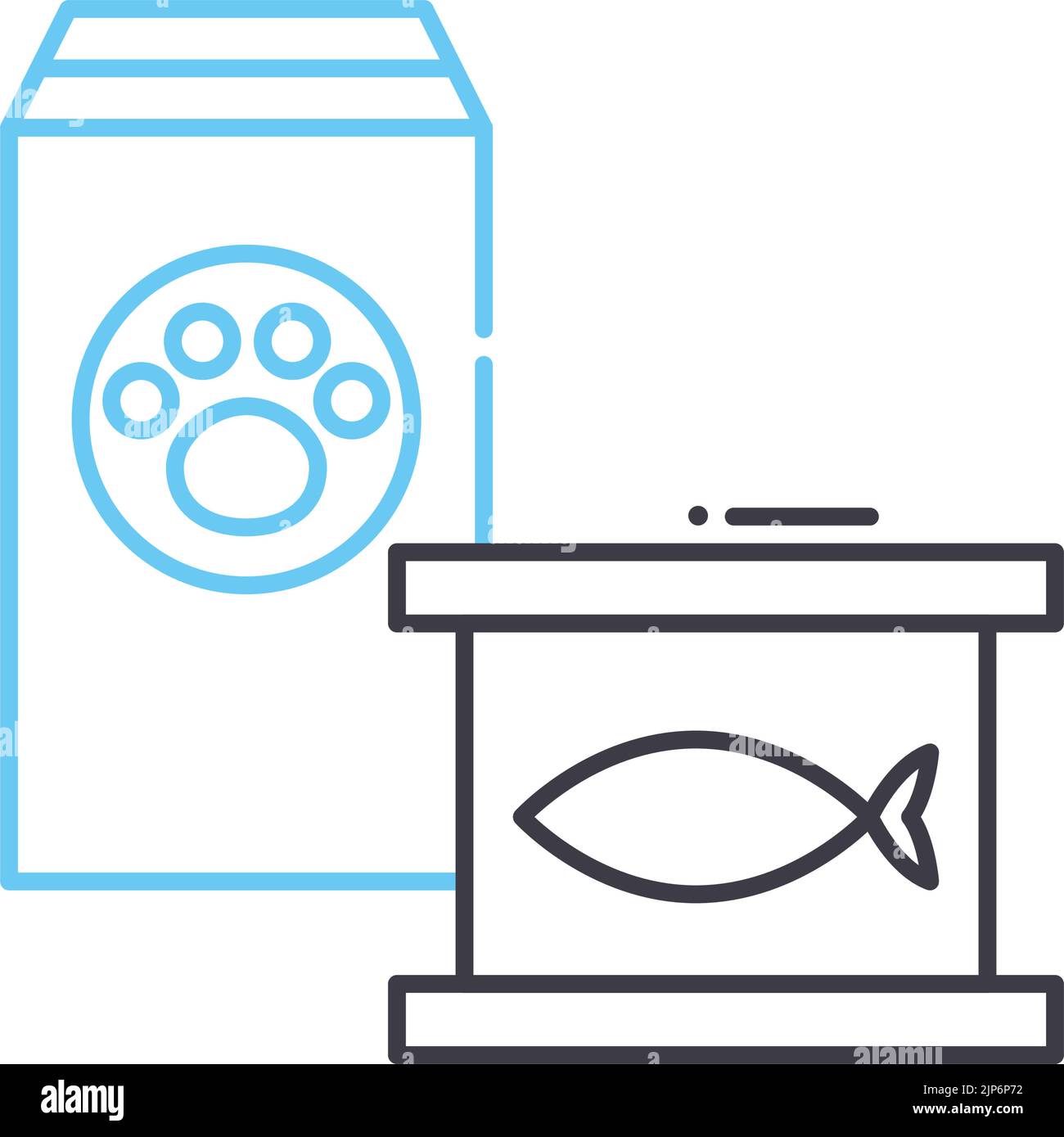 canned food line icon, outline symbol, vector illustration, concept ...