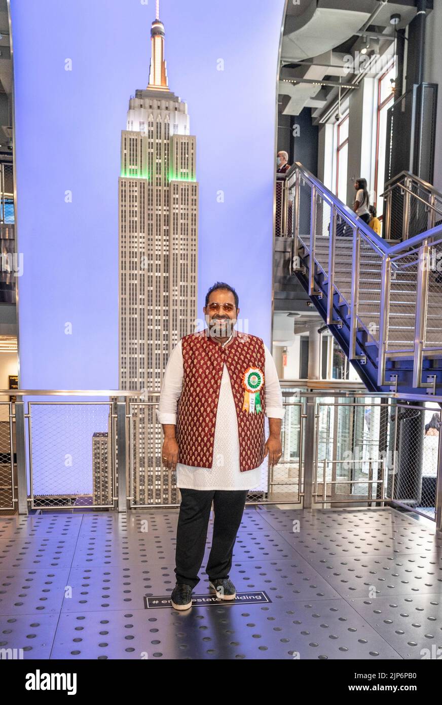 New York, New York, USA. 15th Aug, 2022. Shankar Mahadevan, singer and ...