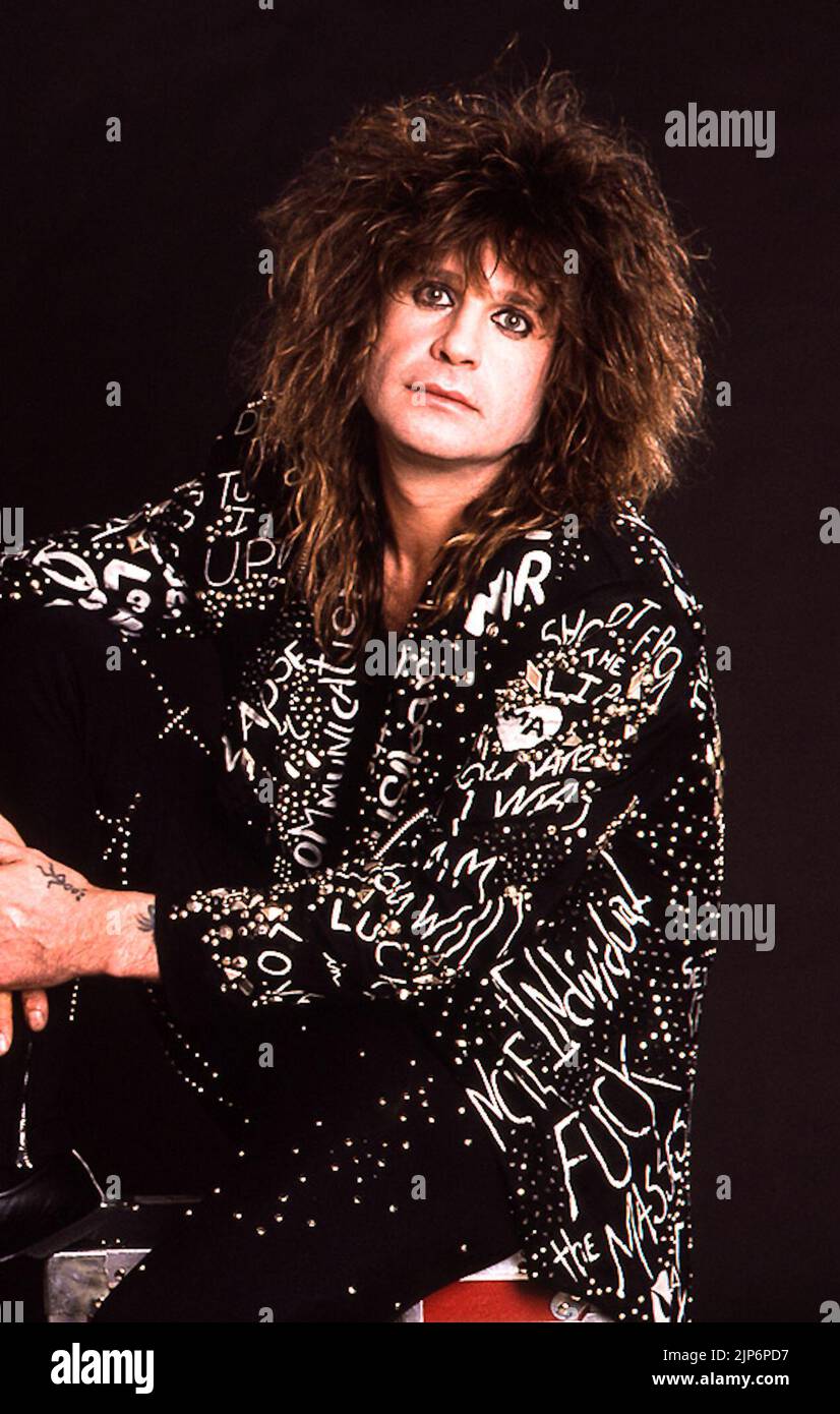 CALIFORNIA - 1989: Portrait of Ozzy Osbourne in Oakland, California in ...