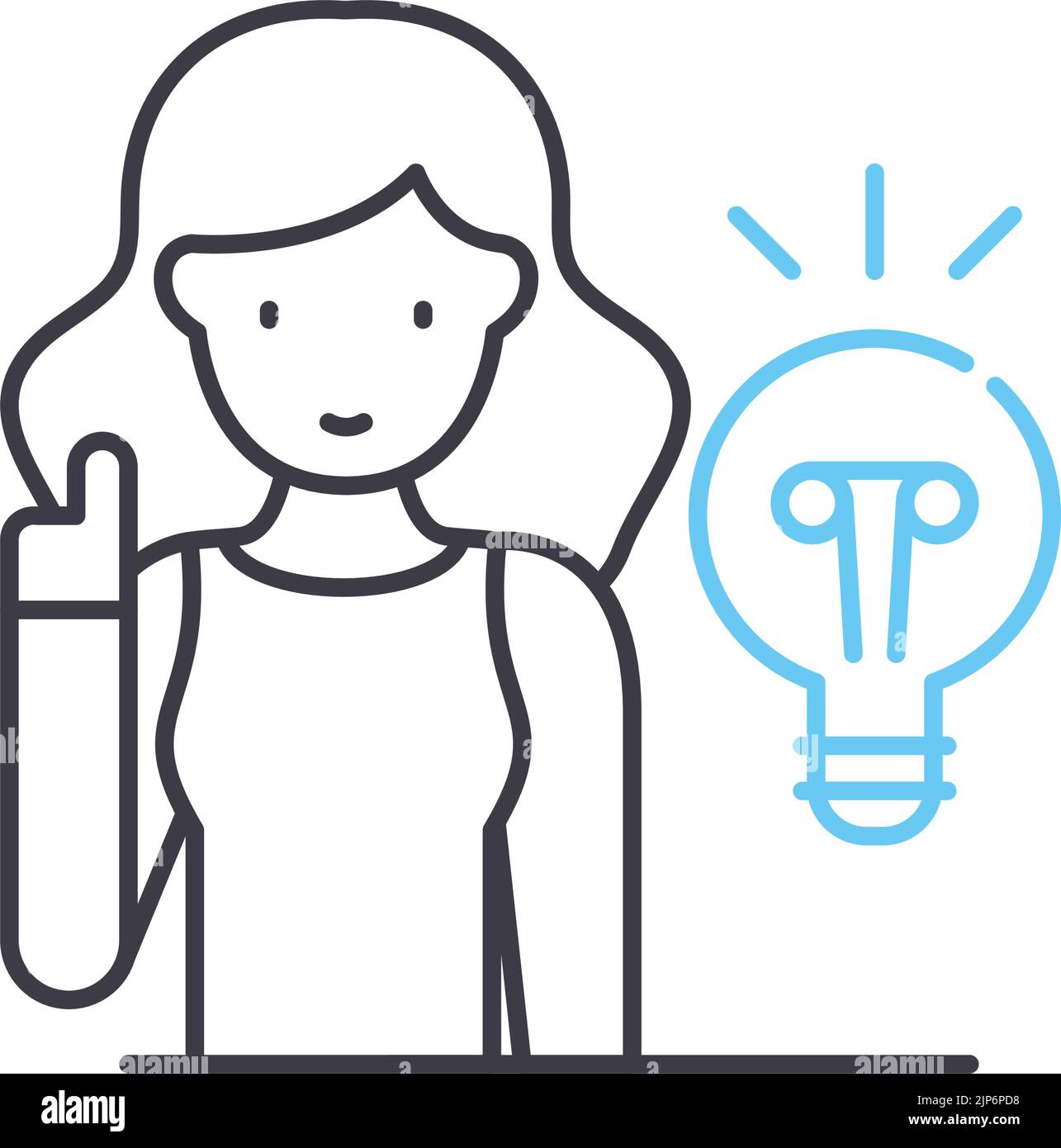 career advice line icon, outline symbol, vector illustration, concept ...