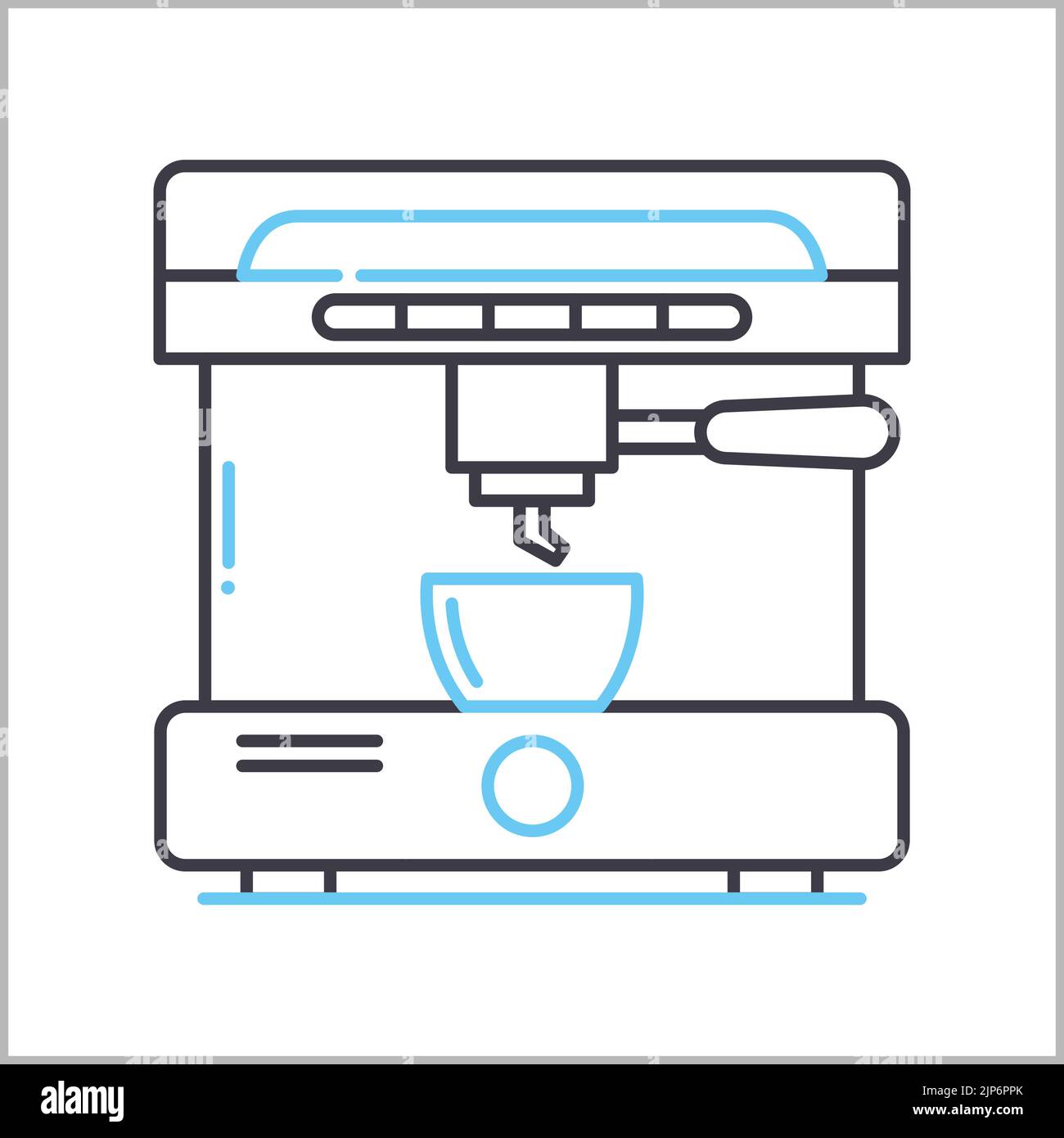 coffee maker line icon, outline symbol, vector illustration, concept ...