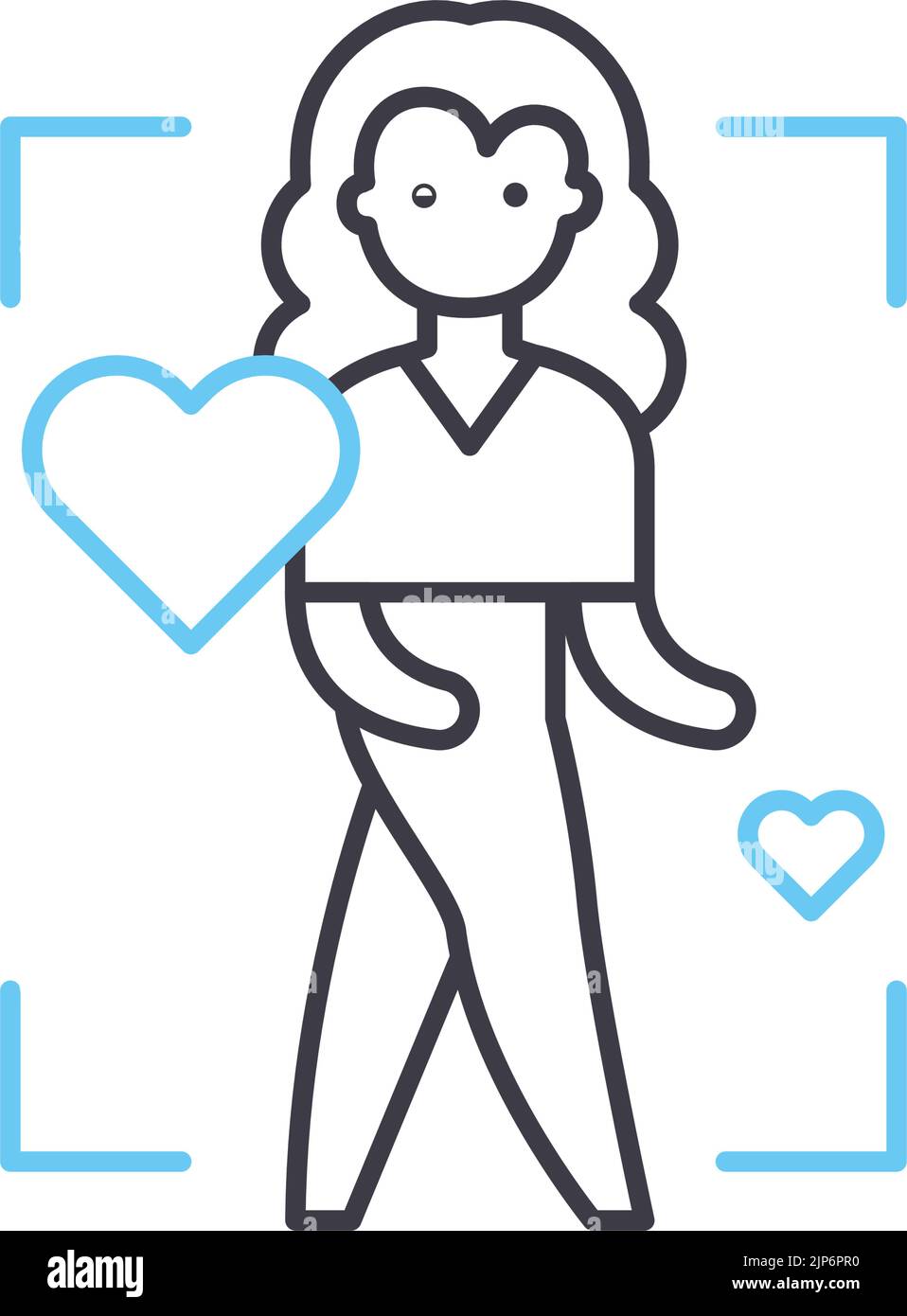 fashion shoot line icon, outline symbol, vector illustration, concept ...