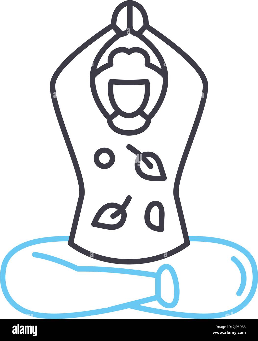 calm line icon, outline symbol, vector illustration, concept sign Stock ...