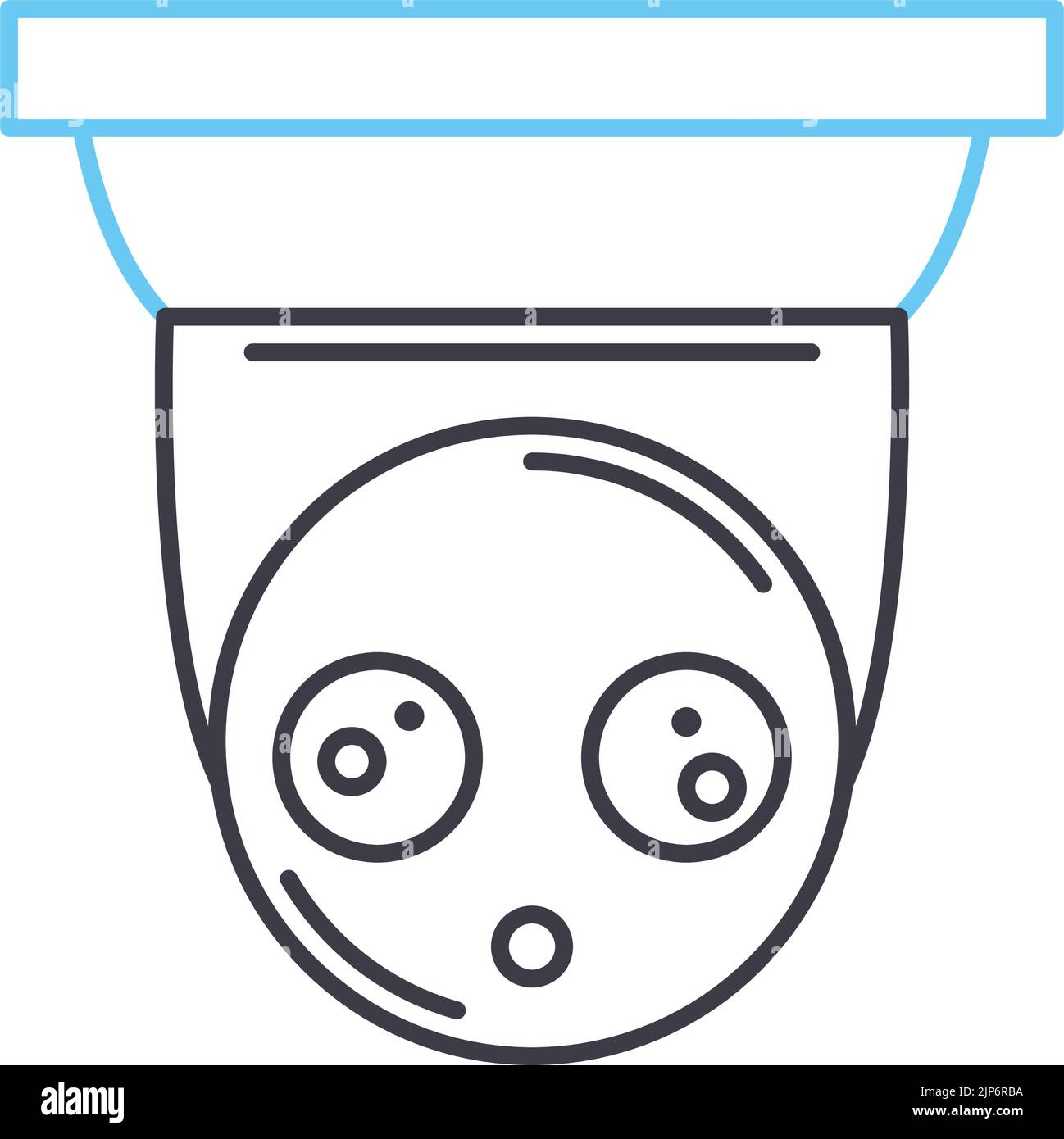CCTV line icon, outline symbol, vector illustration, concept sign Stock ...