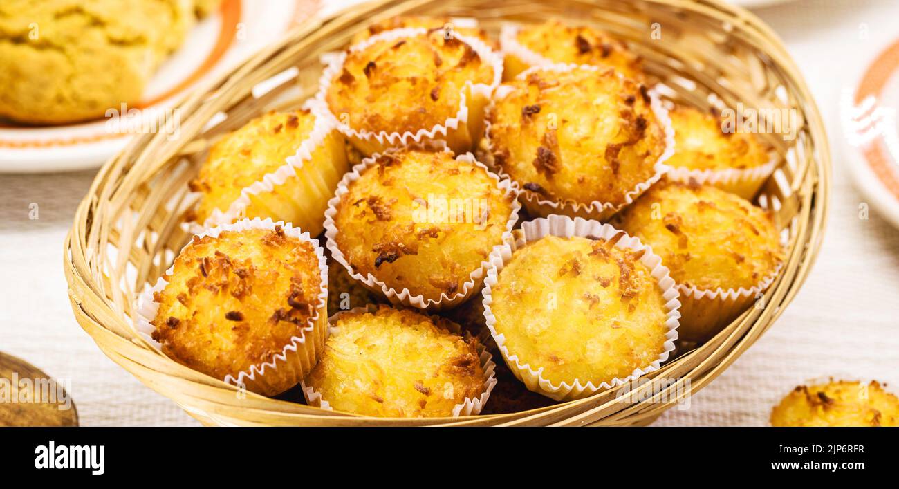 Queijadinha or queijada, homemade sweet baked from bakery and ...