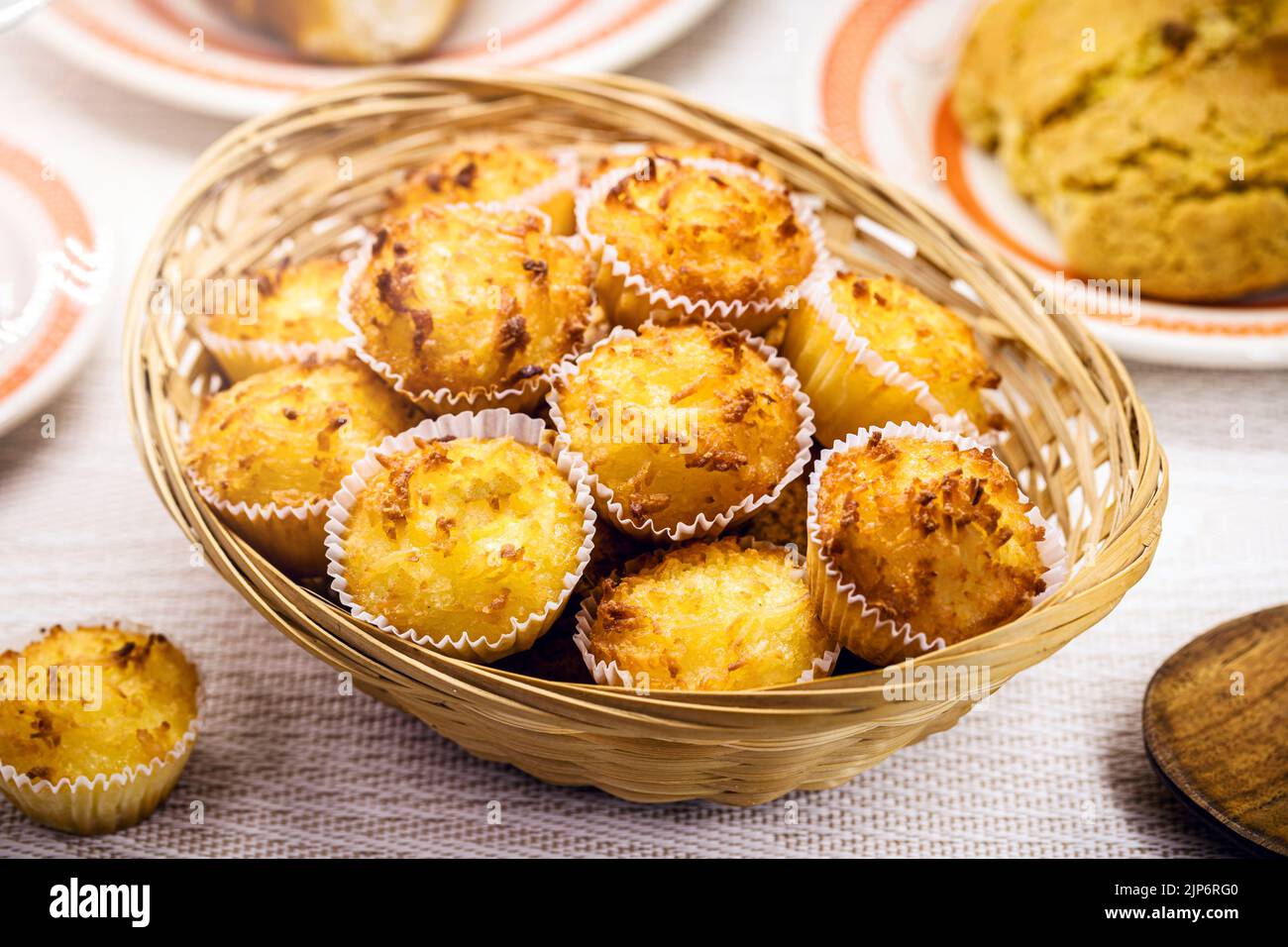 Queijadinha or queijada, homemade sweet baked from bakery and ...