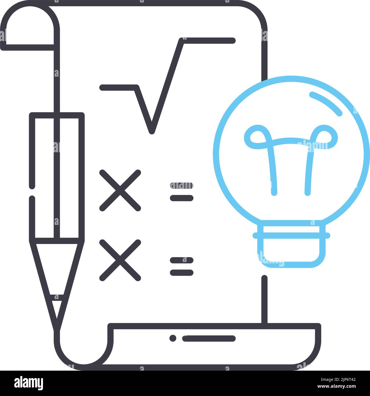 educational theory line icon, outline symbol, vector illustration ...