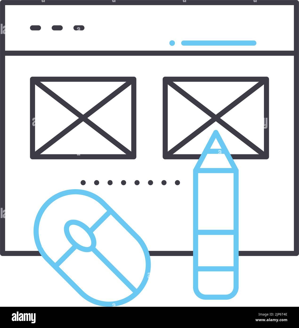 design web page line icon, outline symbol, vector illustration, concept ...