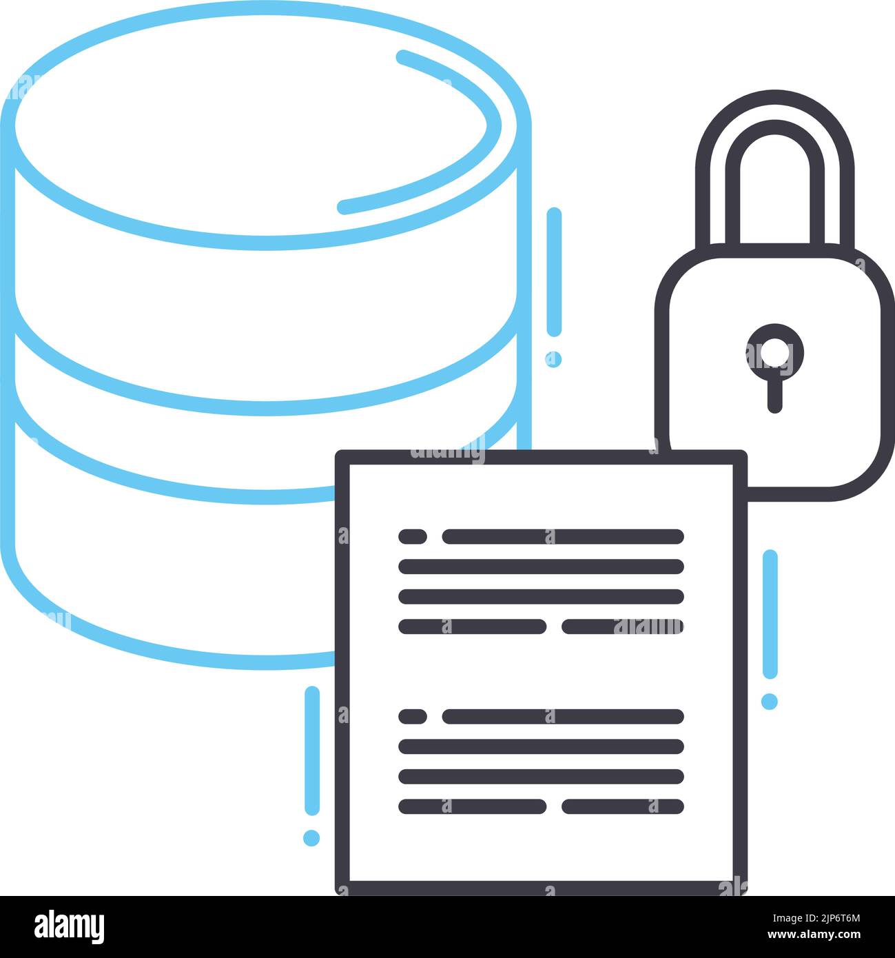 data security line icon, outline symbol, vector illustration, concept sign Stock Vector Image ...