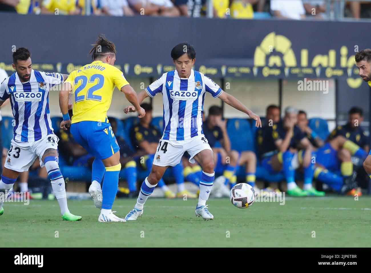 Cadiz, Spain. 14th Aug, 2022. Takefusa Kubo (RSociedad) Football/Soccer ...