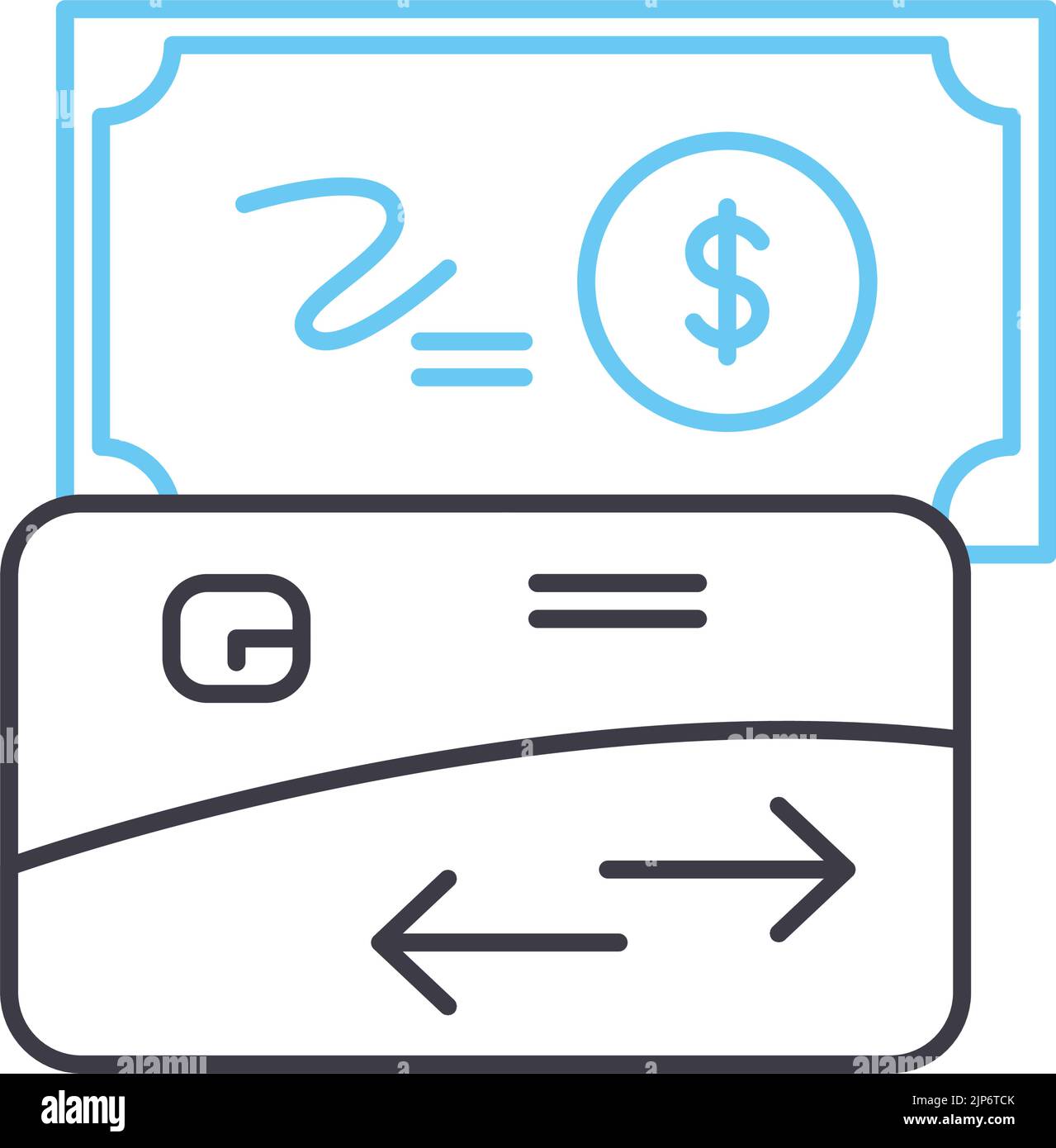 charge card line icon, outline symbol, vector illustration, concept ... charge card line icon, outline symbol, vector illustration, concept ...