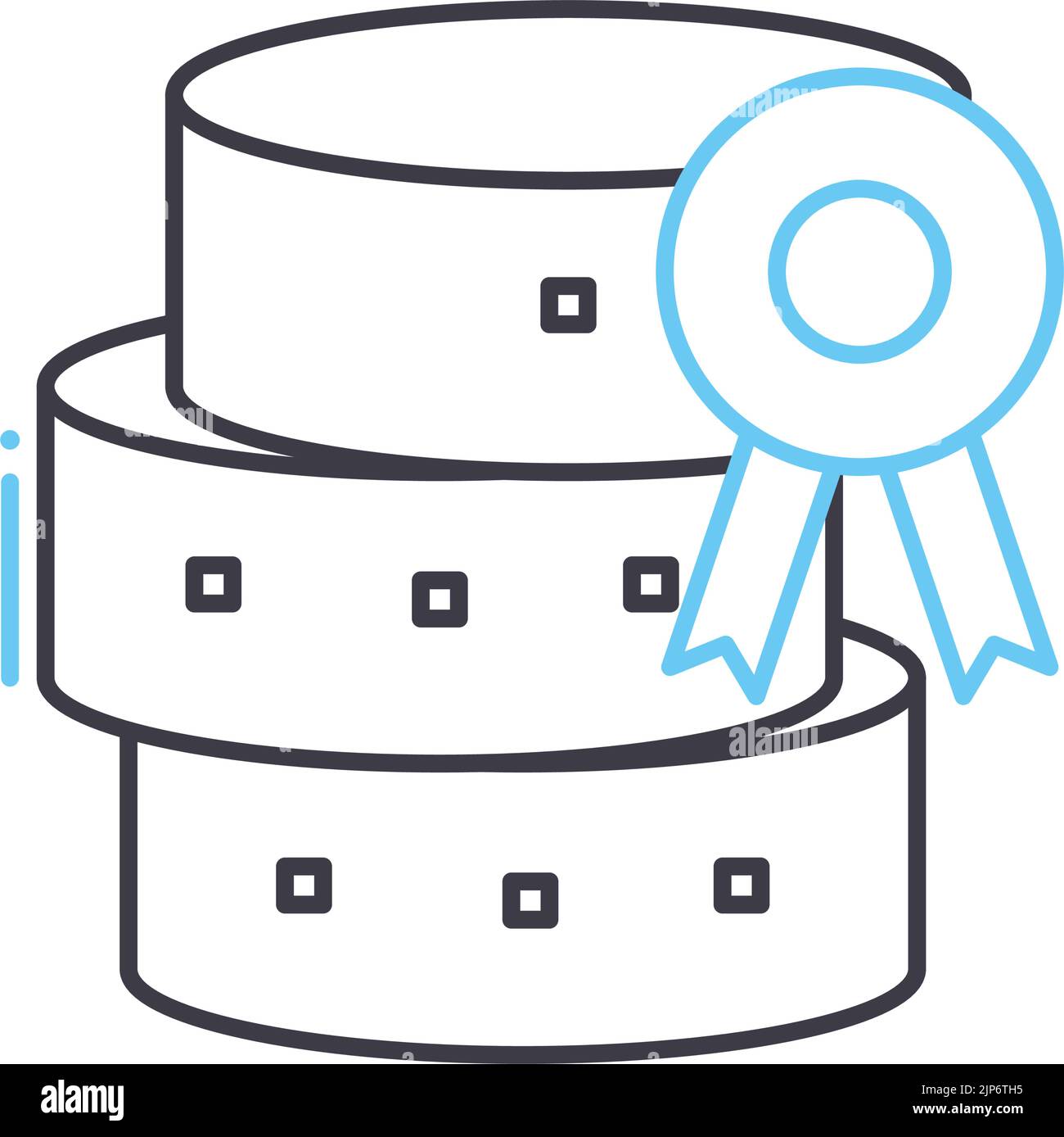 data performance line icon, outline symbol, vector illustration ...