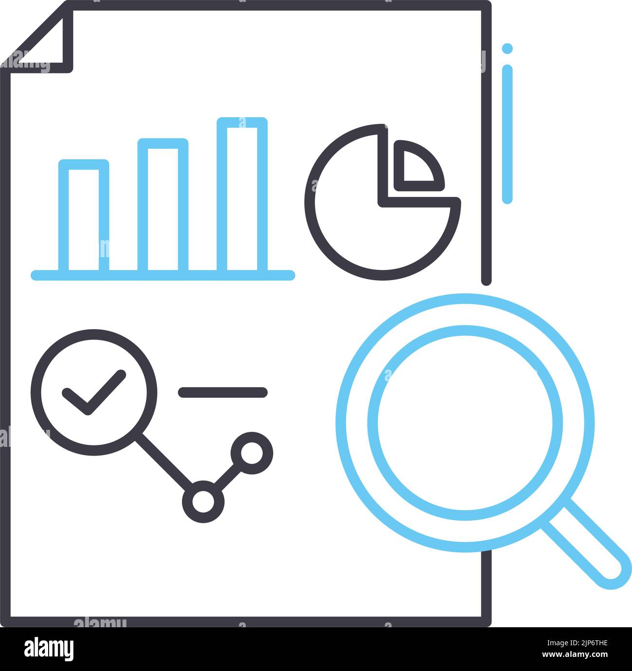data analytics report line icon, outline symbol, vector illustration ... data analytics report line icon, outline symbol, vector illustration ...