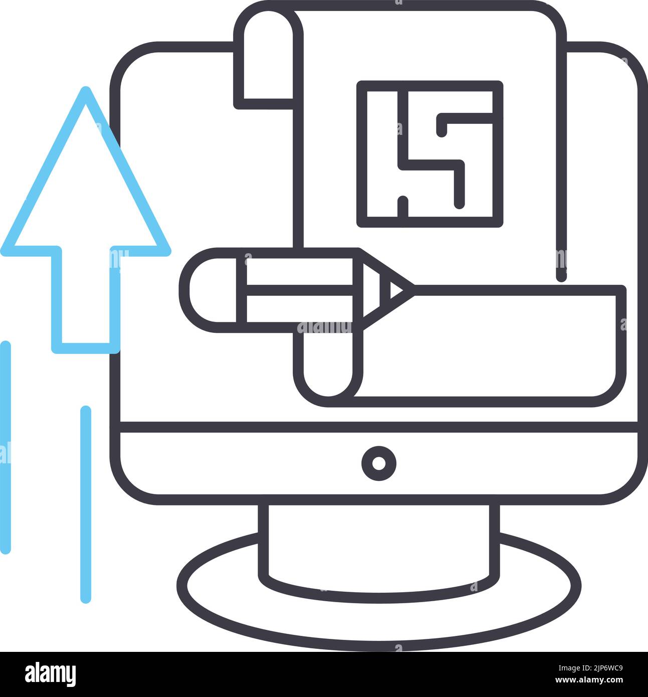 development line icon, outline symbol, vector illustration, concept ... development line icon, outline symbol, vector illustration, concept ...