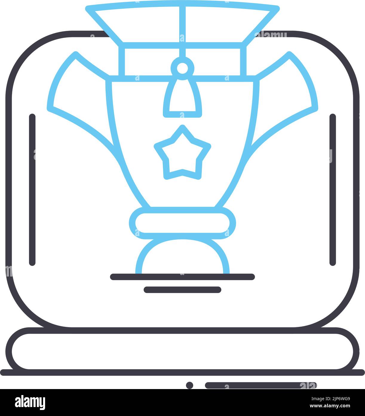 education degree line icon, outline symbol, vector illustration ...