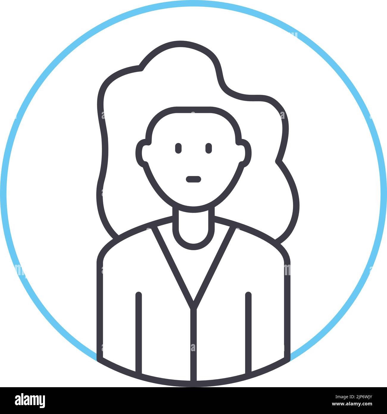 female line icon, outline symbol, vector illustration, concept sign ...